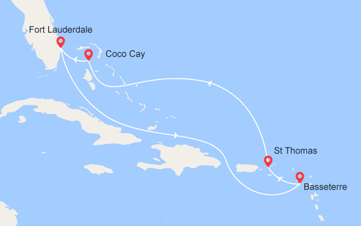 Croisière Antilles & Bahamas : St Kitts, St Thomas et Coco Cay - 8 ...