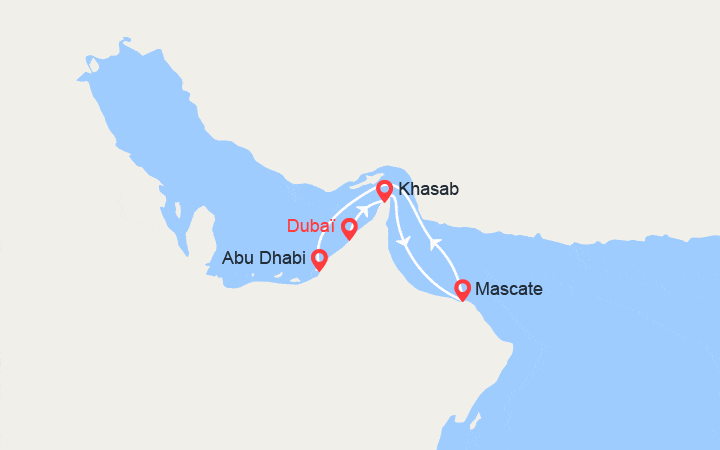 Croisière Emirats, Oman: Dubaï à Abu Dhabi avec MSC Croisières : 5 jours