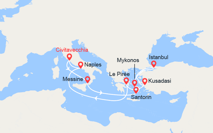 Croisière Italie, Grèce, Turquie - 12 jours, départ Civitavecchia ...